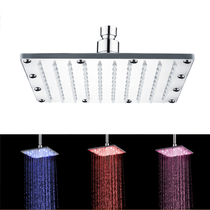 Supersonic Heuer Rain Fixed Shower Head 2 5 Gpm Gpm With Temperature